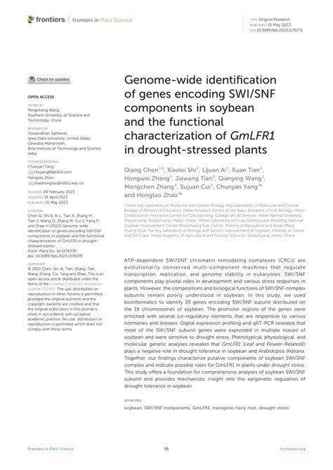 Pdf Genome Wide Identification Of Genes Encoding Swisnf Components