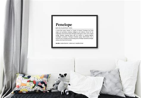 Penelope Name Meaning Print Personalized T Nursery Wall Art