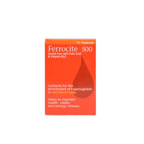 Ferrocite 500mg Capsules 15s Time Medical