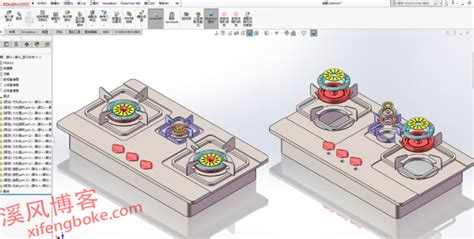 【免费】solidworks练习题之燃气灶图纸高清pdf练习图（共11张） Solidworks练习题 溪风博客solidworks自学网站