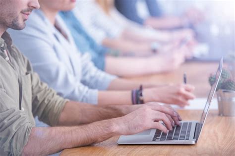 Premium Photo Closeup Of Man Typing