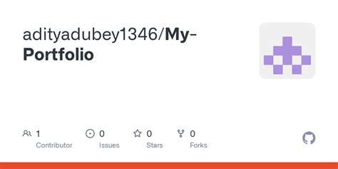 My Portfolio Index Html At Main · Adityadubey1346 My Portfolio · Github