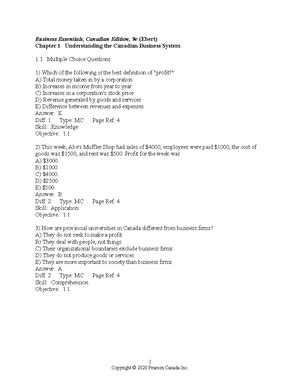 Business Essentials Chapter Business Essentials Canadian Ninth Edition Chapter Managing