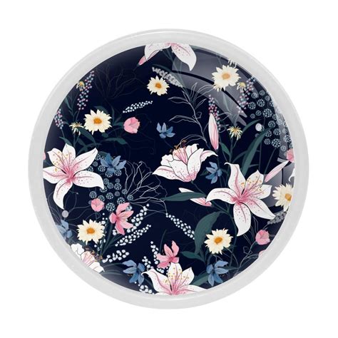 4 Pcs Tropical Botanical Knobs For Kitchen Cabinet Cupboard Dresser