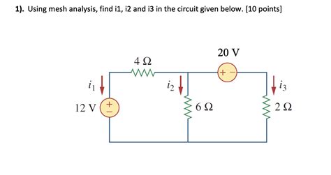 solved 1 using mesh analysis find i1 i2 and i3 in the