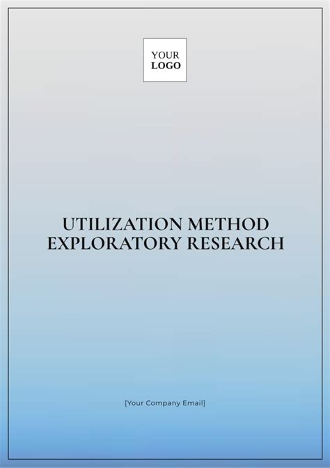 free utilization method exploratory research template to edit online