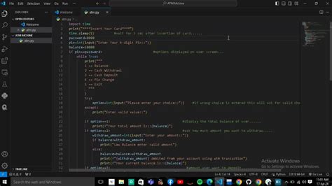 Sheetal On Linkedin Atm Machine Simulation Using Python 1st Task