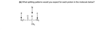 Solved B What Splitting Patterns Would You Expect For Each Proton In Course Hero
