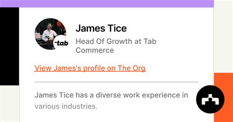 James Tice Head Of Growth At Tab Commerce The Org