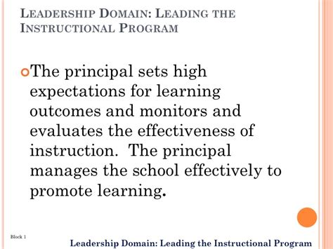 leading the instructional program