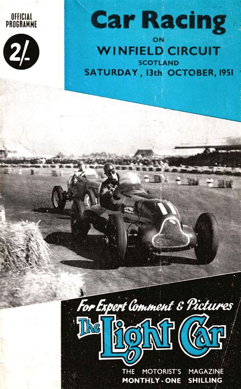 Winfield Circuit The Motor Racing Programme Covers Project