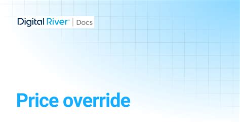 Price Override Commerce Api References