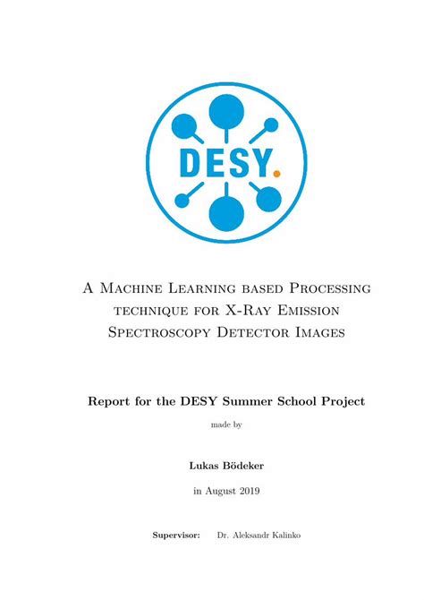Pdf A Machine Learning Based Processing Technique For X Ray
