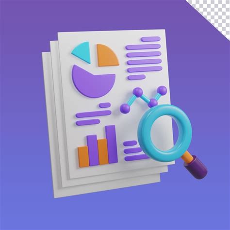 Premium Psd 3d Rendering Data Analysis Chart Financial Icon 3d Illustration Icon