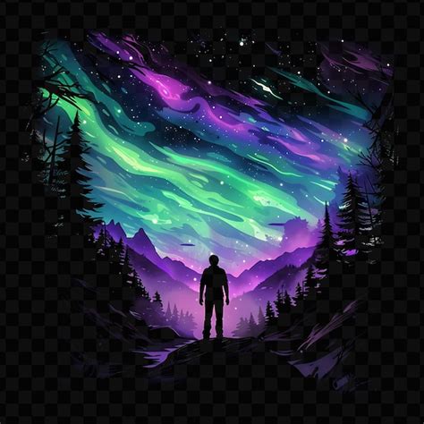 Premium Psd A Man Stands In Front Of A Rainbow Colored Background