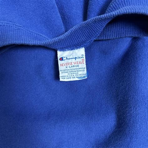 Vintage Blue 90s Champion Reverse Weave Crewneck Depop
