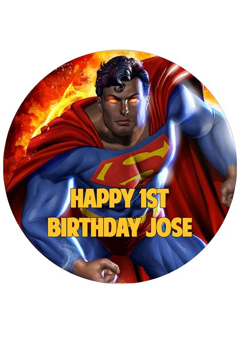 Superman Edible Cake Image Itty Bitty Cake Toppers