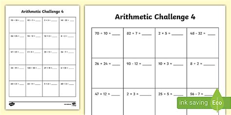 👉 Year 2 Arithmetic Challenge 4