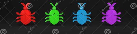 colorful system bug concept icon isolated on black background code bug concept bug in the