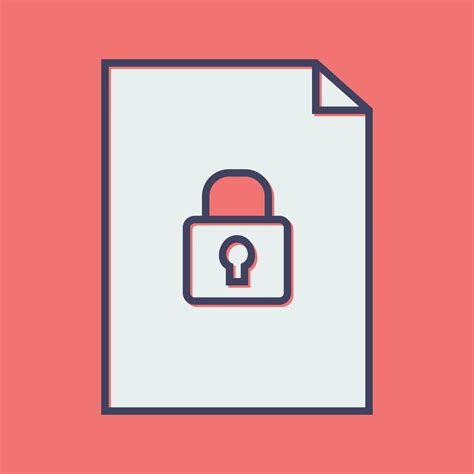 Secure Document Vector Icon 23608904 Vector Art At Vecteezy