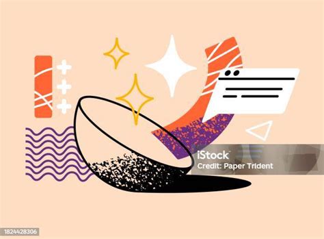 기하 도형 구성 기하학적 모양 도형 추상 인터페이스 요소가 있는 반구 온라인 채팅에서 메시지 메일 알림 커뮤니케이션 개념 평평한