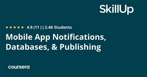 Mobile App Notifications Databases And Publishing Coursera