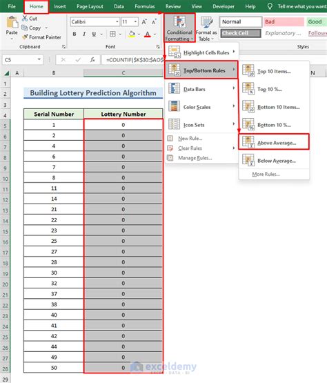 How To Create A Lottery Prediction Algorithm In Excel Easy Steps Exceldemy