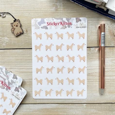 Shiba Inu Stickers Cute Doge Planner Stickers Stickerkitten