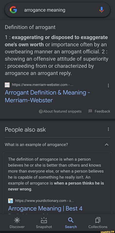 Arrogance Definition