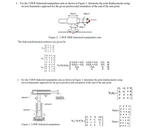 Solved 1 For The 3 Dof Industrial Manipulator Arm As Shown
