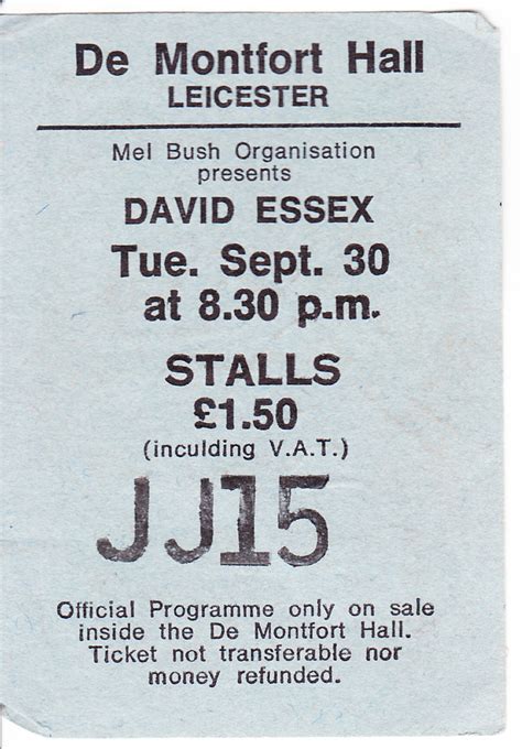 David Essex Concert And Tour History Updated For 2025 Concert Archives