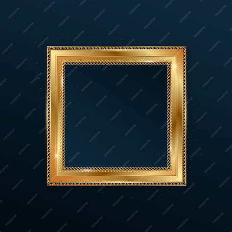 현실적인 골든 프레임 디자인 무료 벡터