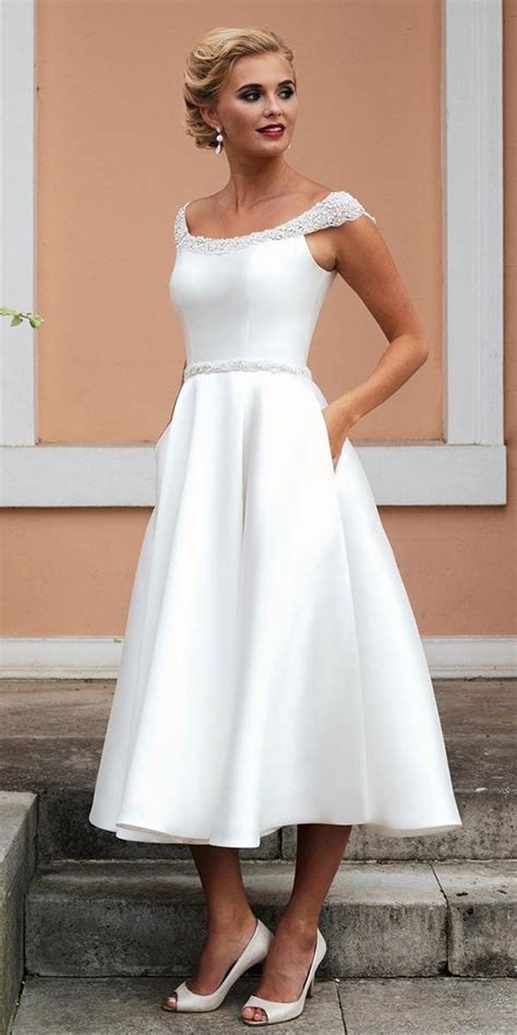 White Tea Length Formal Dress At Barbara Downs Blog