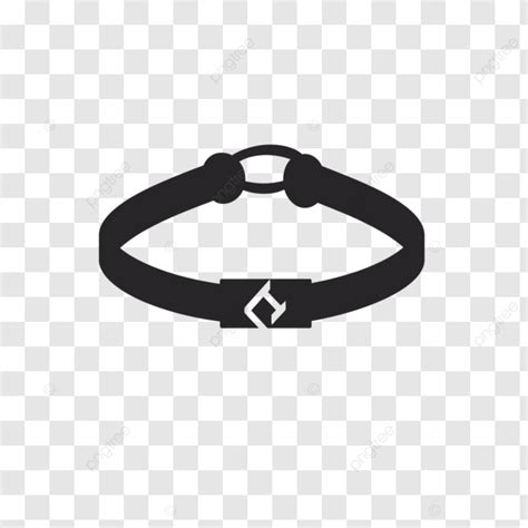 흰색 로고가 있는 검정색 고무 팔찌 벡터 흰색 배경에 손 팔찌의 단순한 검은 아이콘 그림자 없음 작은 프레임 중앙 Png 일러스트 및 벡터 에 대한 무료 다운로드