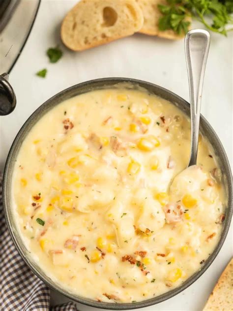 Delicious Homemade Corn Chowder Crock Pot Recipe Eating On A Dime