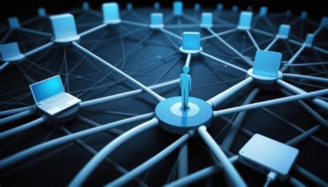 Premium Photo Network Connectivity Background