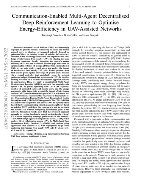 communication enabled multi agent decentralised deep reinforcement