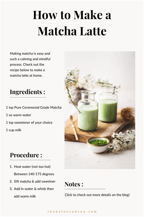 How To Make Matcha Latte At Home The Balanced CEO