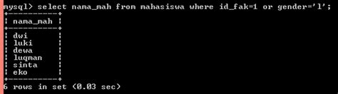 Pengenalan Operator Dasar Sql