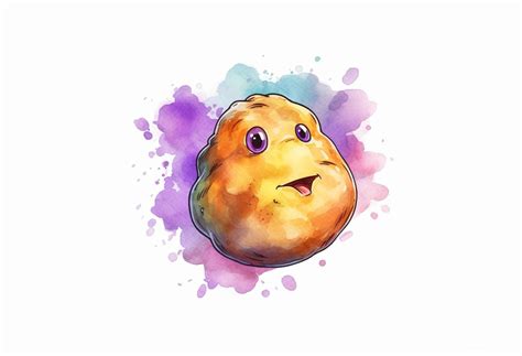 Cute Potato Color Splash Graphic By Poster Boutique · Creative Fabrica