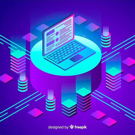 Free Vector Isometric Data Visualization Concept Background