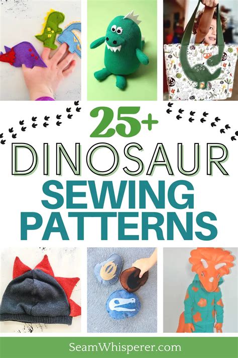 25 Free Dinosaur Sewing Projects And Patterns