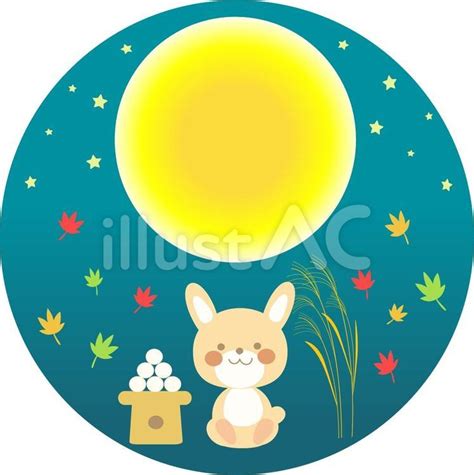 免費矢量 賞月圖標兔秋