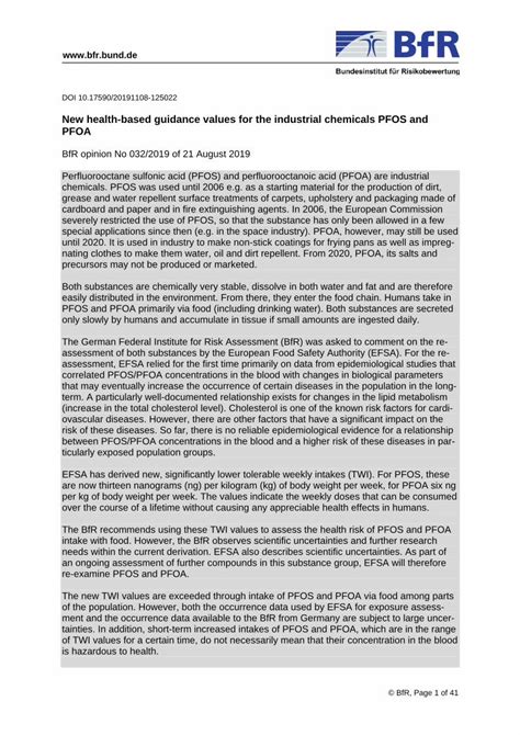 Pdf New Health Based Guidance Values For The Industrial €¦ · New