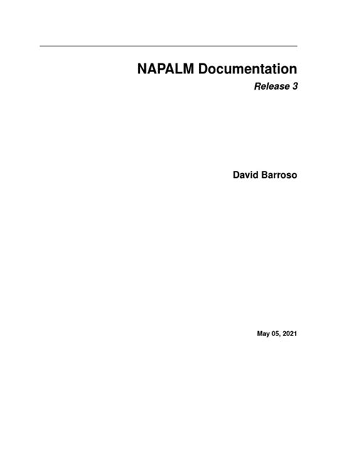 Napalm Documentation Release 3 Pdf Computer File Device Driver