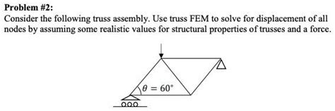 Problem 2 Consider The Following Truss Assembly Use Truss Fem To