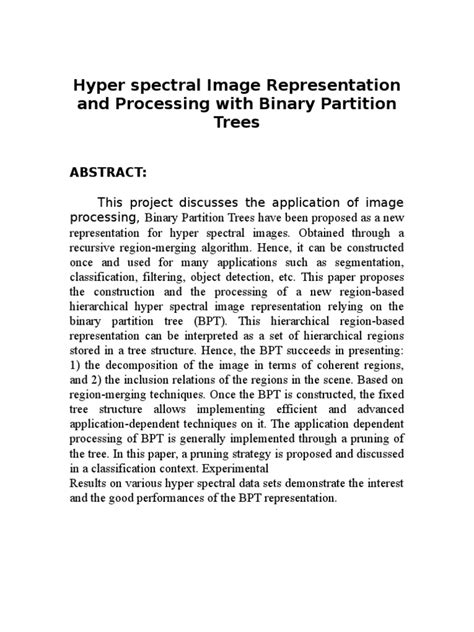 Hyper Spectral Image Representation And Processing With Binary