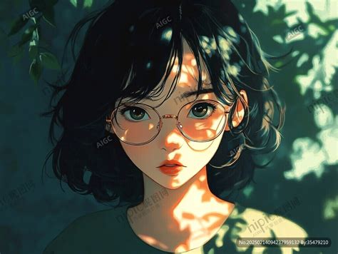Ai创作图眼镜女孩插画 板绘人像 青春风少女插画 板绘少女 女生插画绘画 人物插画短发女生 插画人物戴眼镜女孩 插画人像 戴眼镜女孩插画 少女系列插画 少女头像插画 厚涂少女 清爽少女插画