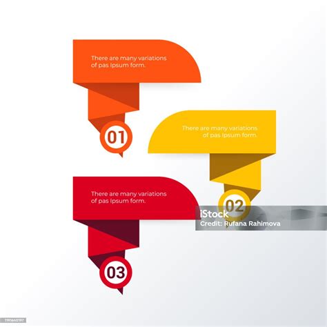 3 개의 3d 리본 인포 그래픽 템플릿 디자인 3가지 옵션 단계 또는 프로세스가 있는 비즈니스 개념 인포그래픽 벡터 시각화는 워크플로 레이아웃 다이어그램 연례 보고서 웹에