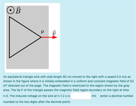 Solved В Р V An equilateral triangle wire with side length Chegg com